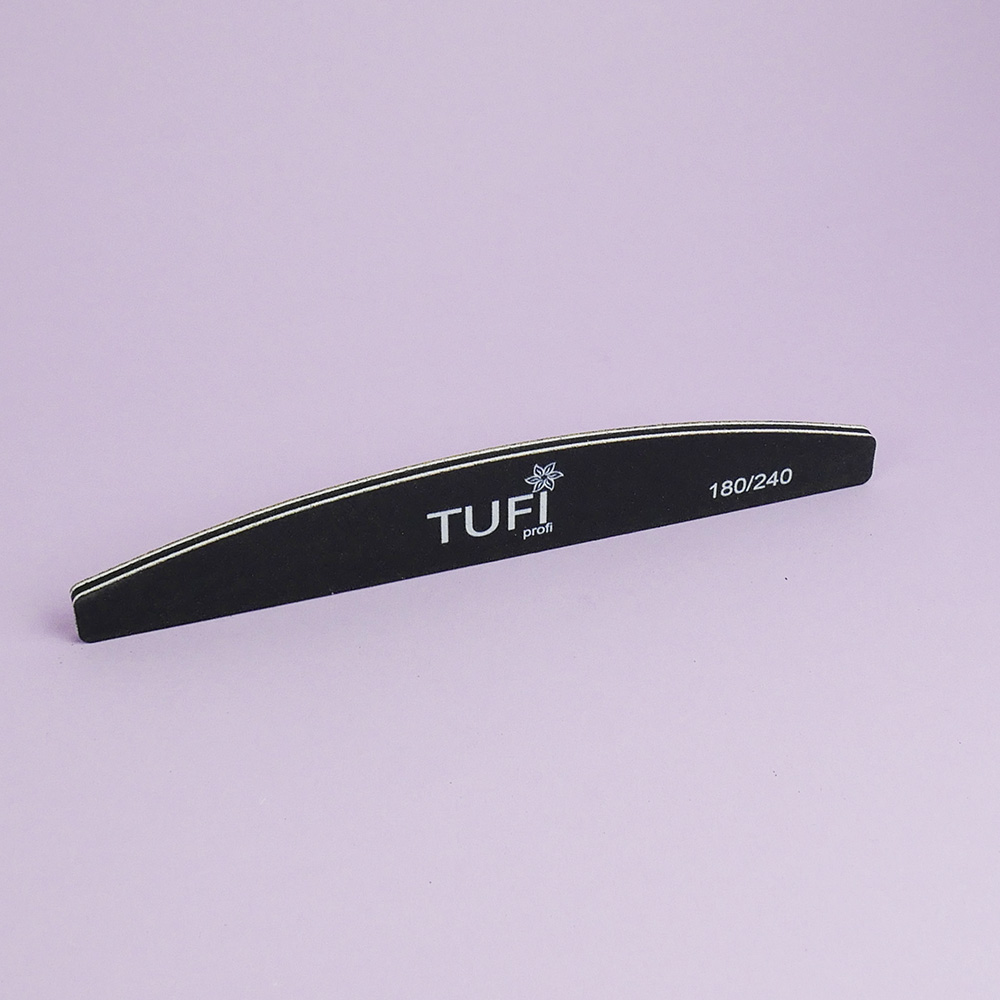 Half-round nail file TUFI profi PREMIUM black - buy with delivery ...