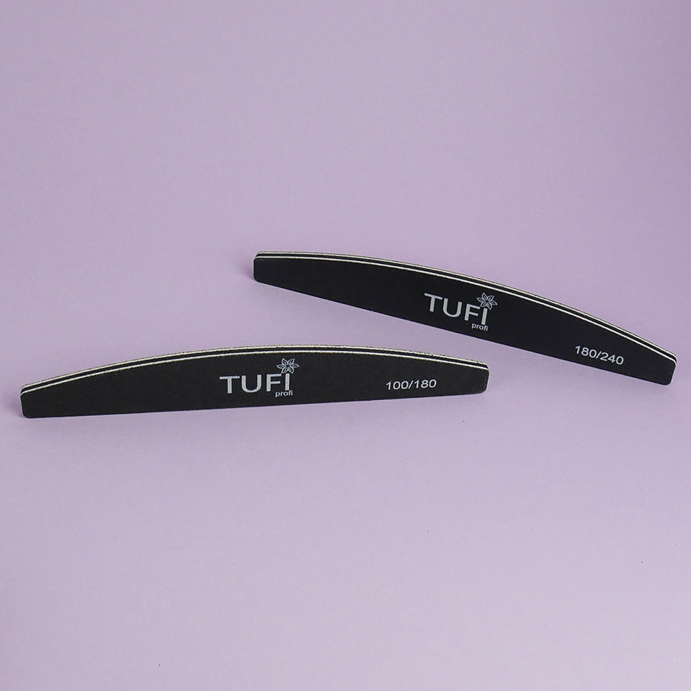 Half-round nail file TUFI profi PREMIUM black - buy with delivery ...